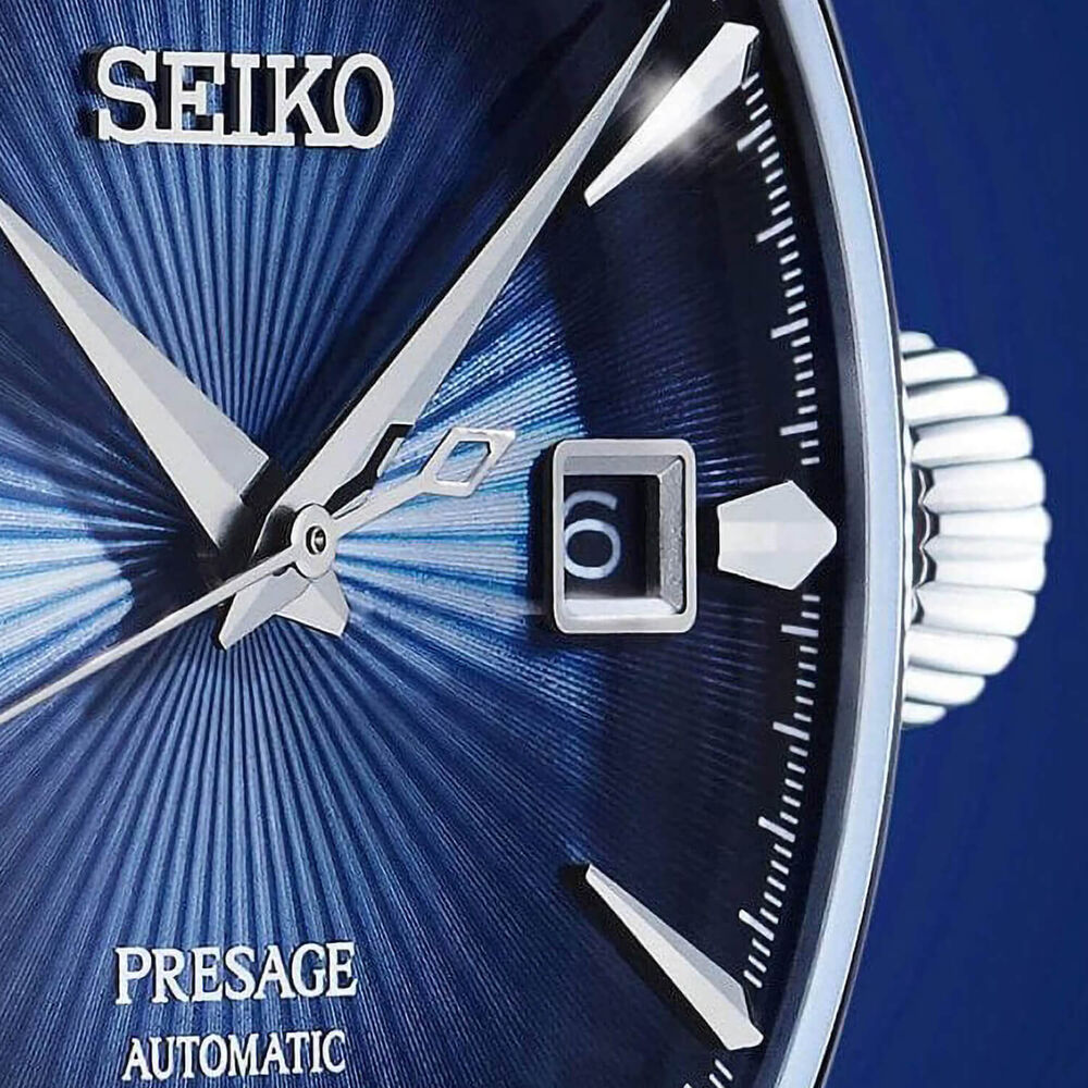 Seiko Presage Basic Line 40.5mm Blue Dial Steel Mens Watch