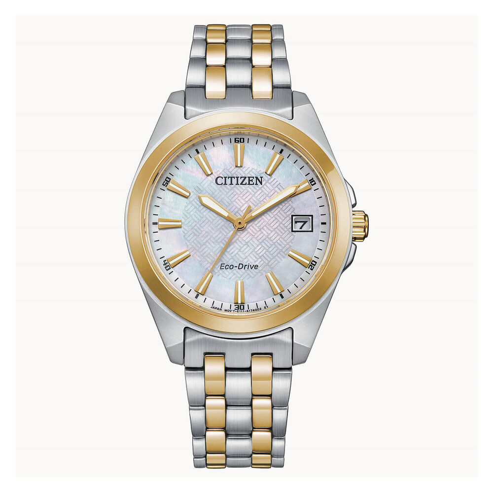 Citizen Eco Drive Peyten Mother of Peral Dial Bracelet Watch