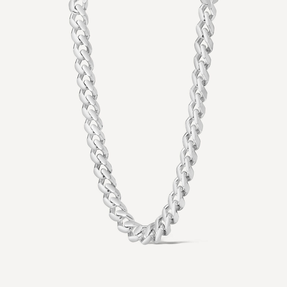 Sterling Silver Square Curb 20' Men's Chain